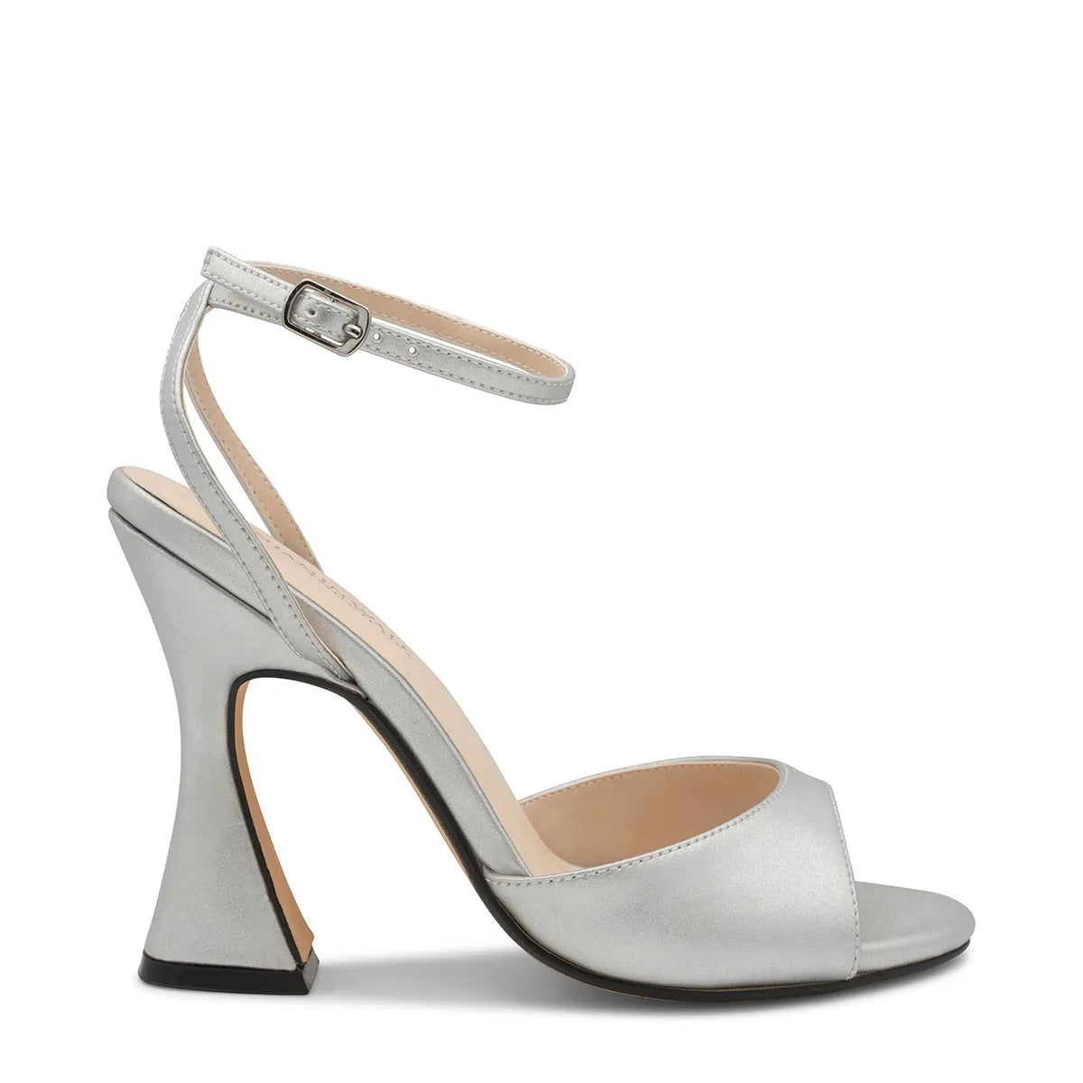Quinn Silver | High Sculpted Heel Bridal Sandals | Benjamin Walk