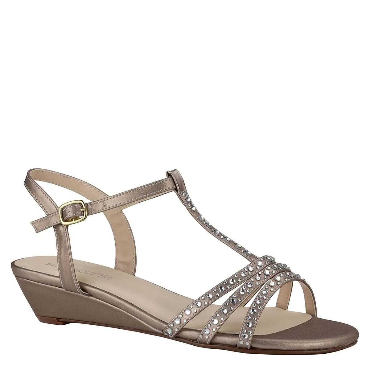 Hailey Champagne | Low Wedge Heel Sandals | Benjamin Walk